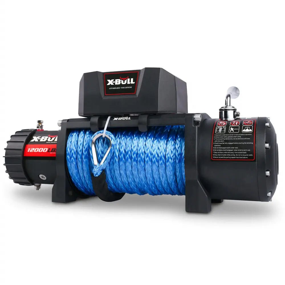 X-BULL Electric Winch 12000 LBS 12V Synthetic Rope SUV Jeep Truck 4WD